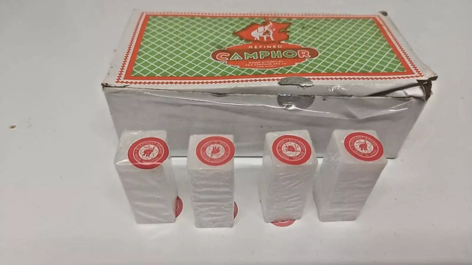 Elephant Refined Camphor / Kafura Pelebe - 4 Roll (8 pieces in a roll ...